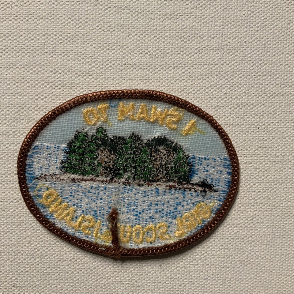 I Swam To Girl Scout Island Patch | eBay