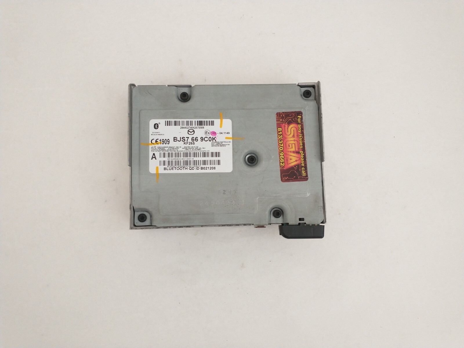 2014-2016 MAZDA 3 SCRAAN BLUETOOTH GPS CONNECTIVITY MODULE BJS7 66 9C0K ...