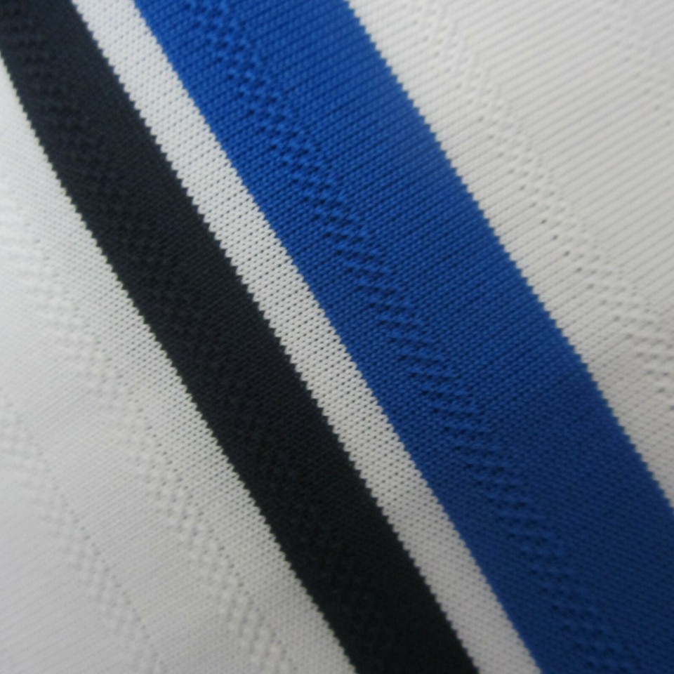 PGA Tour Mens Large Blue White Striped Short Sleeve Rugby Polo Golf ...