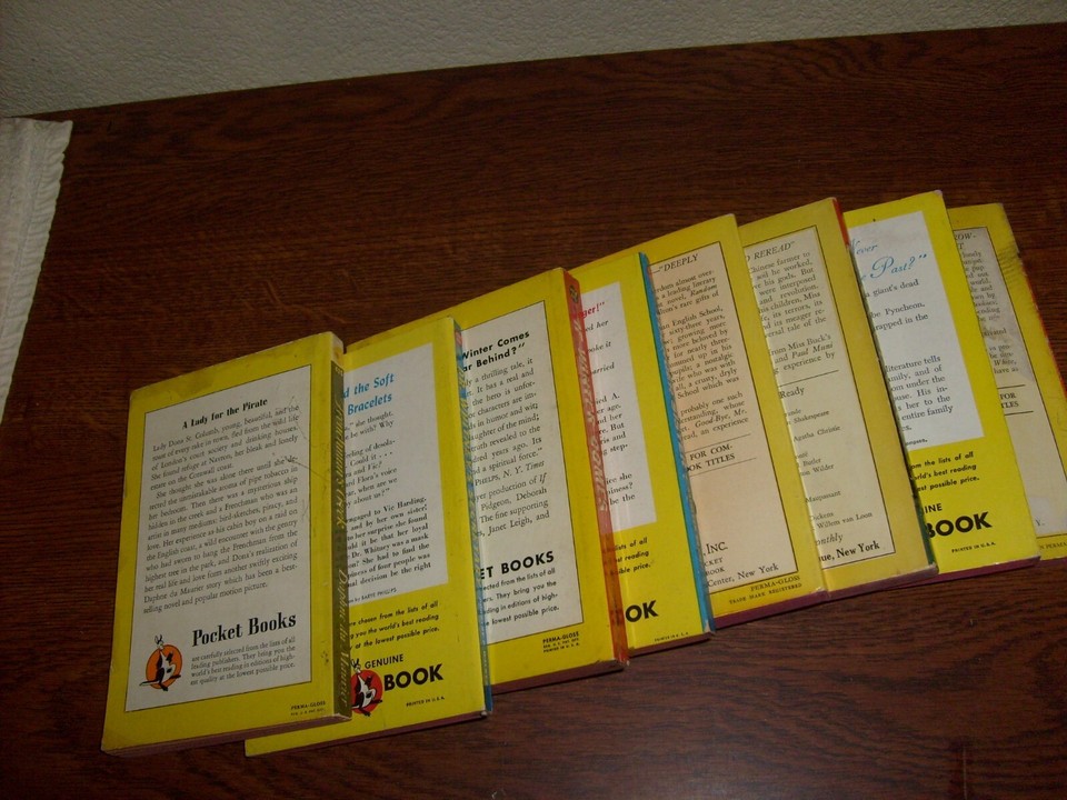 8 VINTAGE PAPERBACKS: EARLY POCKET BOOKS, nice shape. | eBay