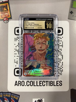 One Piece Leader Marco (Alt Art) OP08-002 L TCG Two Legends CGC ...