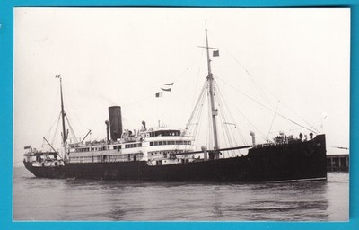 Original PC Size Real Photo British Burmese Steam Nav Line CHINDWIN ...