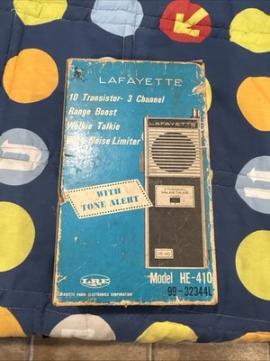 🔥VTG Lafayette Transistor Radio 3 Channel Walkie Talkie HE-410 New Old ...