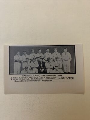 Springfield Ponies MA & Scottdale Giants PA 1907 Baseball Team Picture ...