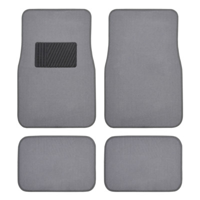 Light Gray Carpet Car Floor Mats - Set of 4 Driver Passenger and ...