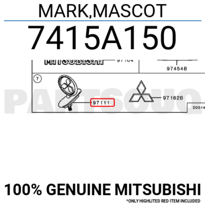 7415A150 Genuine Mitsubishi MARK,MASCOT | eBay