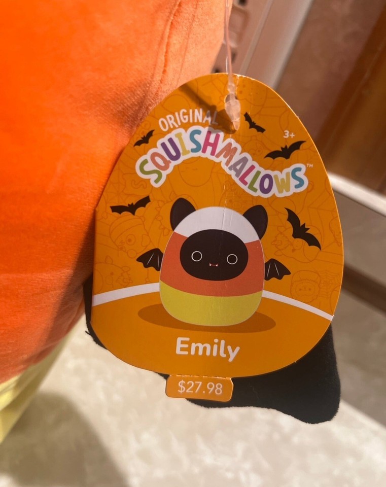 Squishmallows Emily The Bat 16” Candy Corn Halloween Plush 2023 NWT | eBay