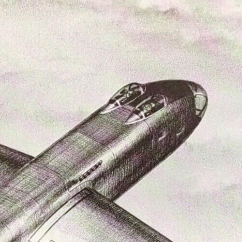 Vintage Bookplate Art Print DOUGLAS XB-42 MIXMASTER Attack Bomber ...