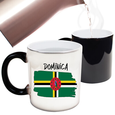 Dominica Country Flag Nationality Colour Changing Mug Drinking Mugs ...