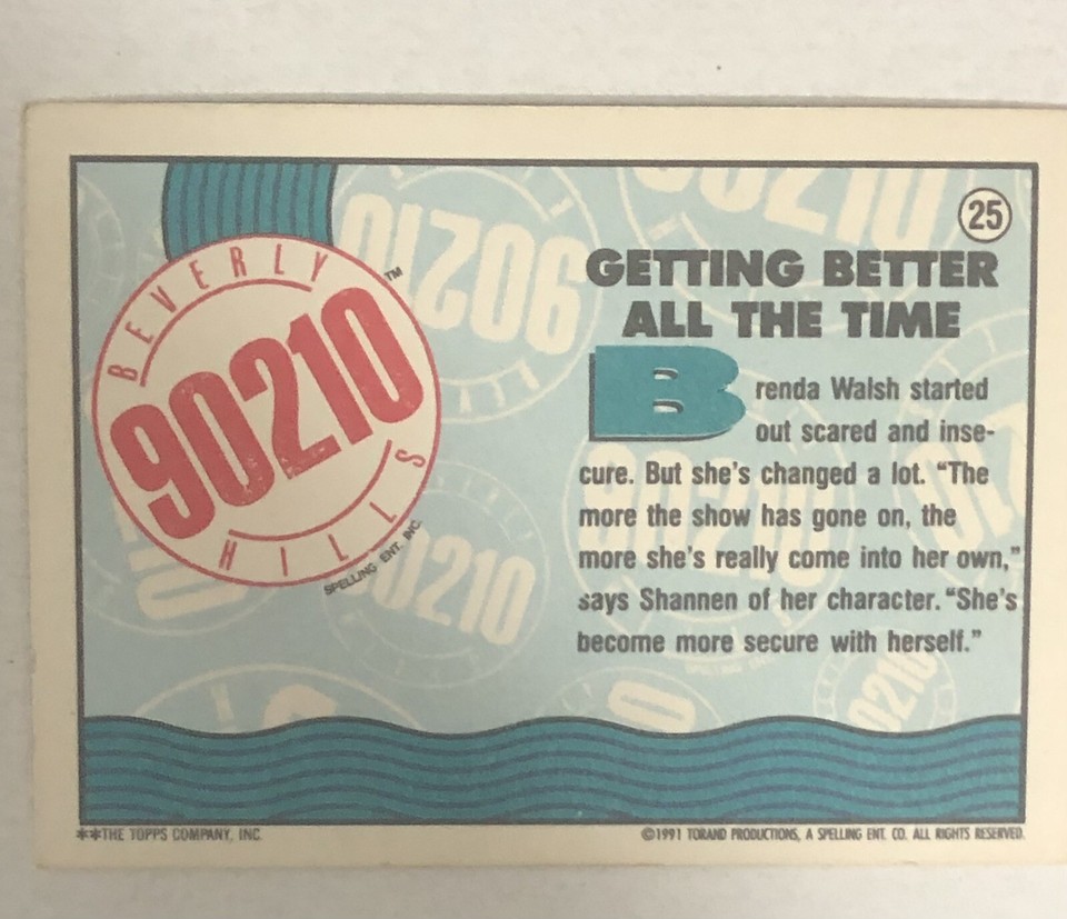 Beverly Hills 90210 Trading Card Vintage 1991 #25 Shannon Doherty | eBay