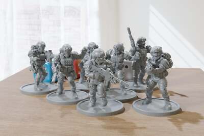 Ranger Squad 28mm / 32mm - Cyberpunk - Modern Warfare Miniature for ...