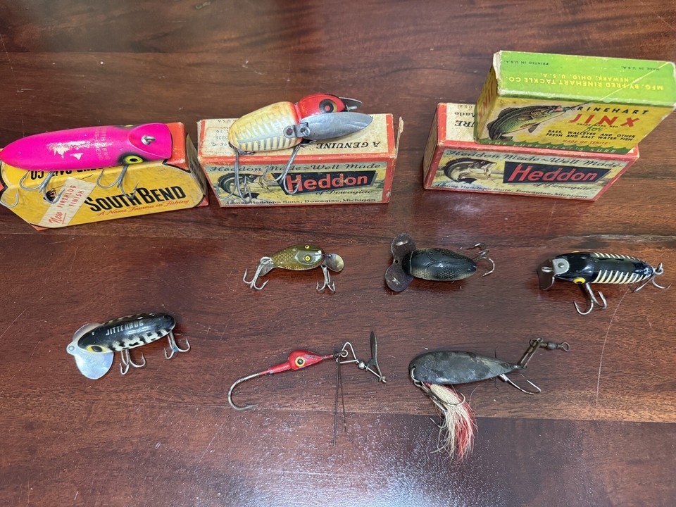 HEDDON JINX SOUTHBEND VINTAGE LURES AND BOXES | eBay
