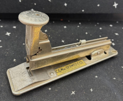 Antique MacDermed & Co. Denver Bostitch Desk Stapler Metal 6.75"Long ...