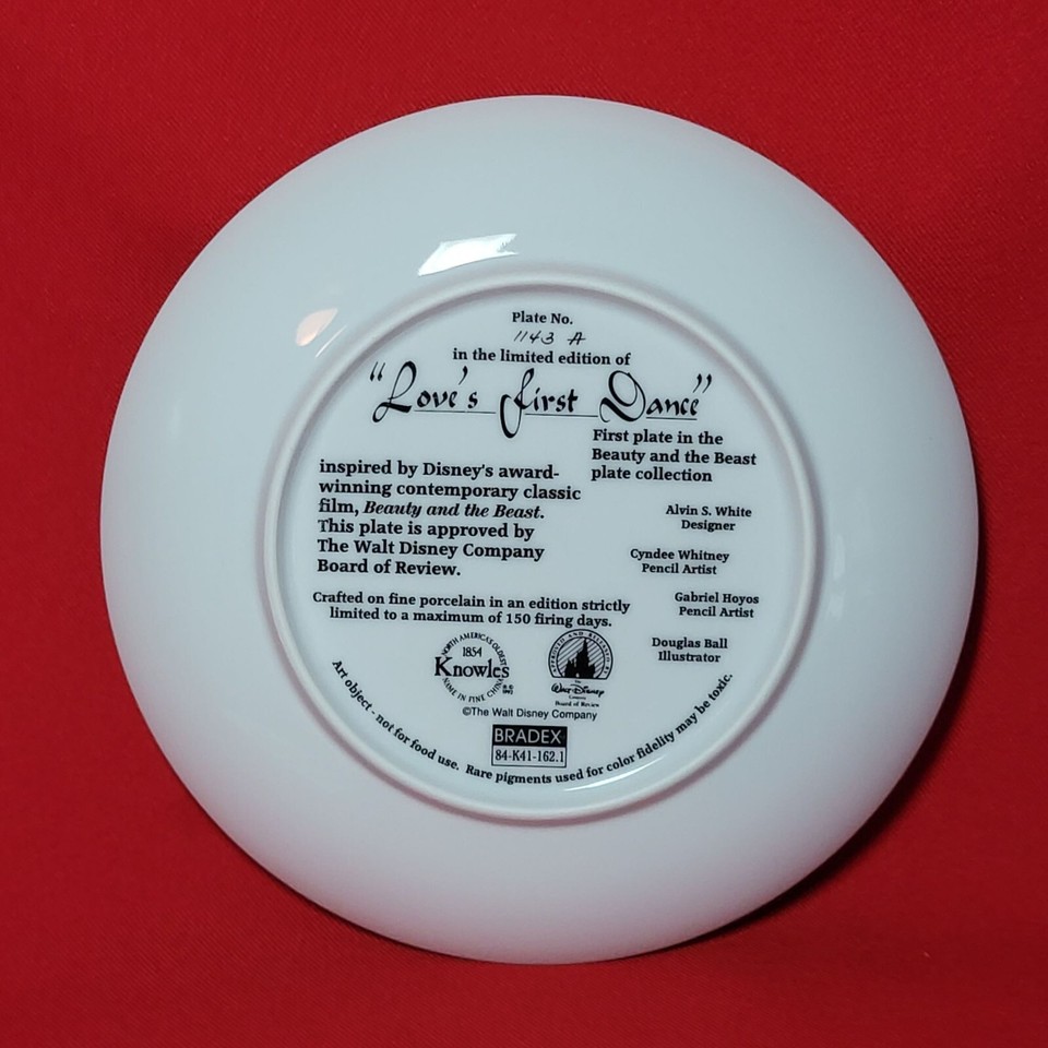 Decorative Plate Loves First Dance Disneys Beauty And The Beast ...