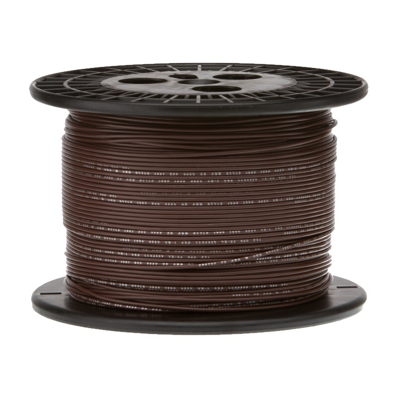 18 AWG Stranded Topcoat Hook Up Wire, Brown, 1000 ft, 0.108" Dia ...