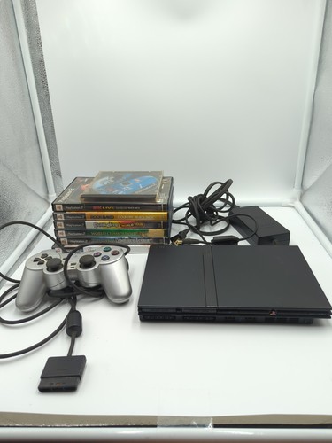 Sony Playstation 2 PS2 bundle 1 Controller w/ 7 games Tested SEE PICS ...
