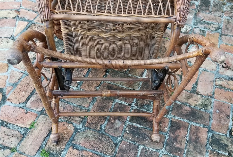 ANTIQUE VICTORIAN 1895 WAKEFIELD WICKER PLATFORM ROCKER CHAIR | eBay