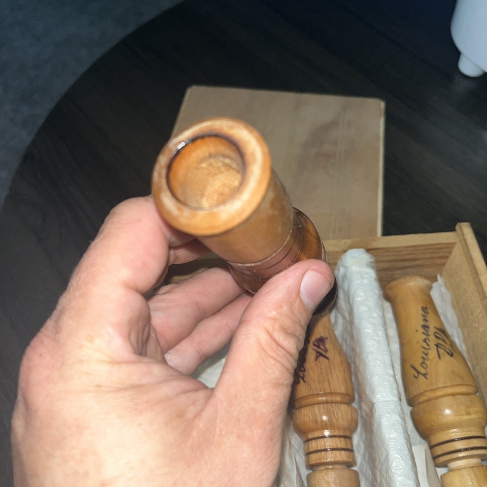 (set of 3) Signed Louisiana Double Reed DUCK CALLS Great Sound! Custom ...
