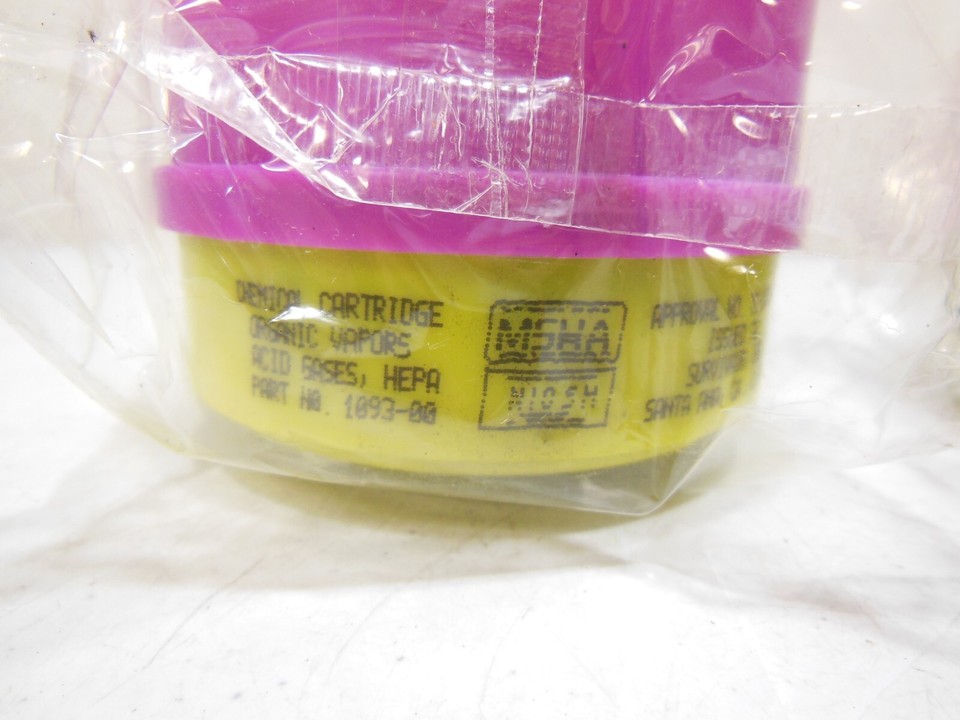 Lot of 2 Survivair 1093-00 Organic Vapor/Acid Filter Cartridges for ...