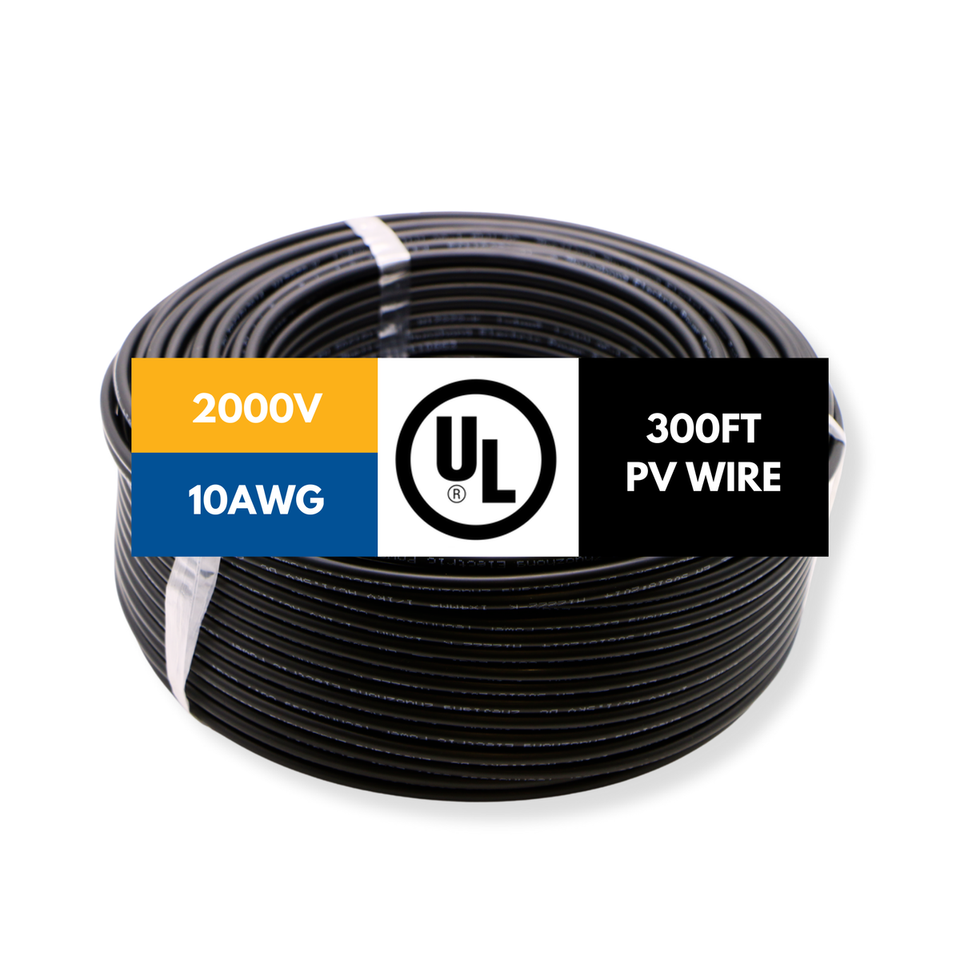 2000V PV Wire Tinned Stranded Copper - 8/10/12 AWG - Black/Red - 300 to ...