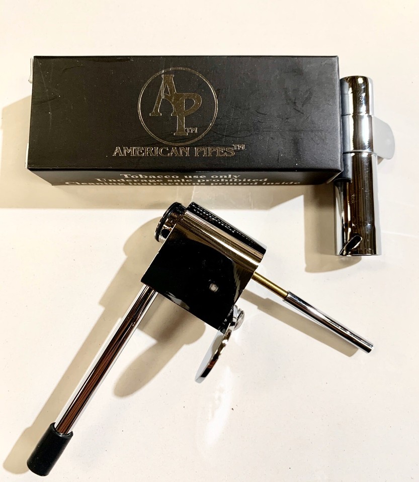 ORIGINAL AMERICAN PIPES™ TRAVELLER™ PIPE DELUXE CHROME PLATED SOLID ...