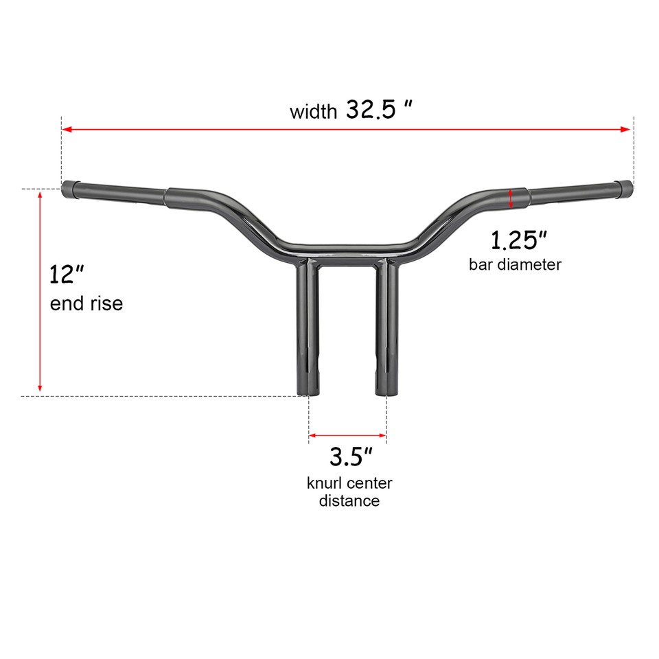 MX T Bars 10" 12" 14" 16" Handlebar For Harley Dyna Softail Sportster ...