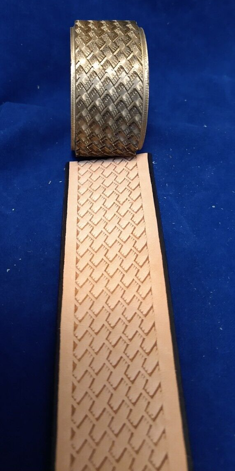 Leather Embossing Machine Roller Small Basketweave Pattern #526 Solid ...