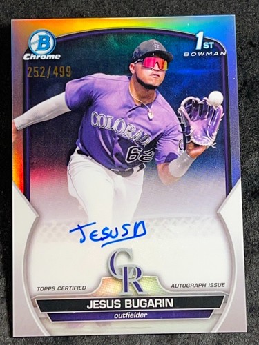 2023 Bowman Chrome 1st REFRACTOR PROSPECT ROOKIE AUTO Jesus Bugarin 252 ...