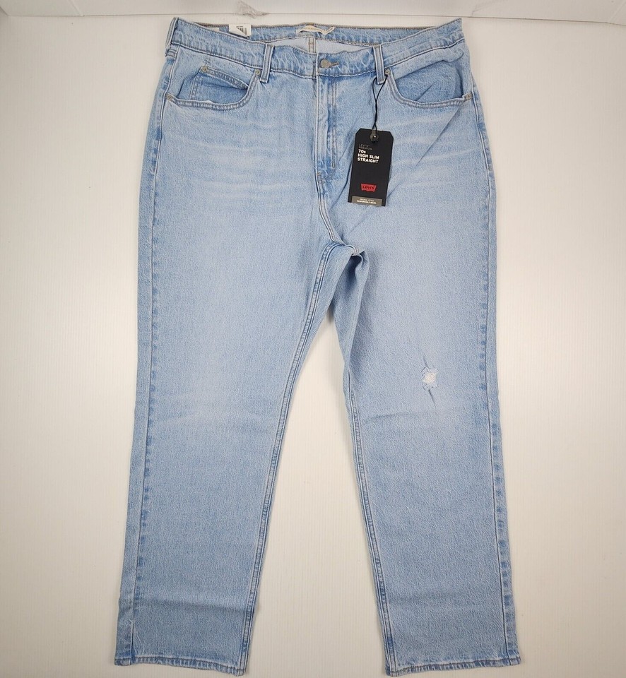 Levi's 70's High Rise Slim Straight Fit Jeans Plus Sz NEW Womens ...