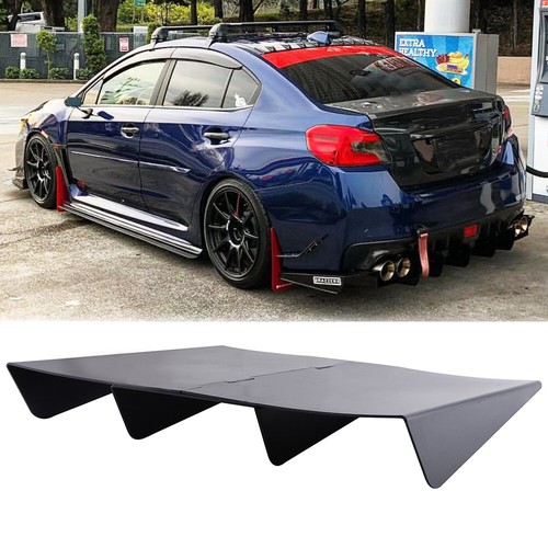 Rear Diffuser 4 Fins Bumper Splitter Lower Spoiler Lip For Subaru ...
