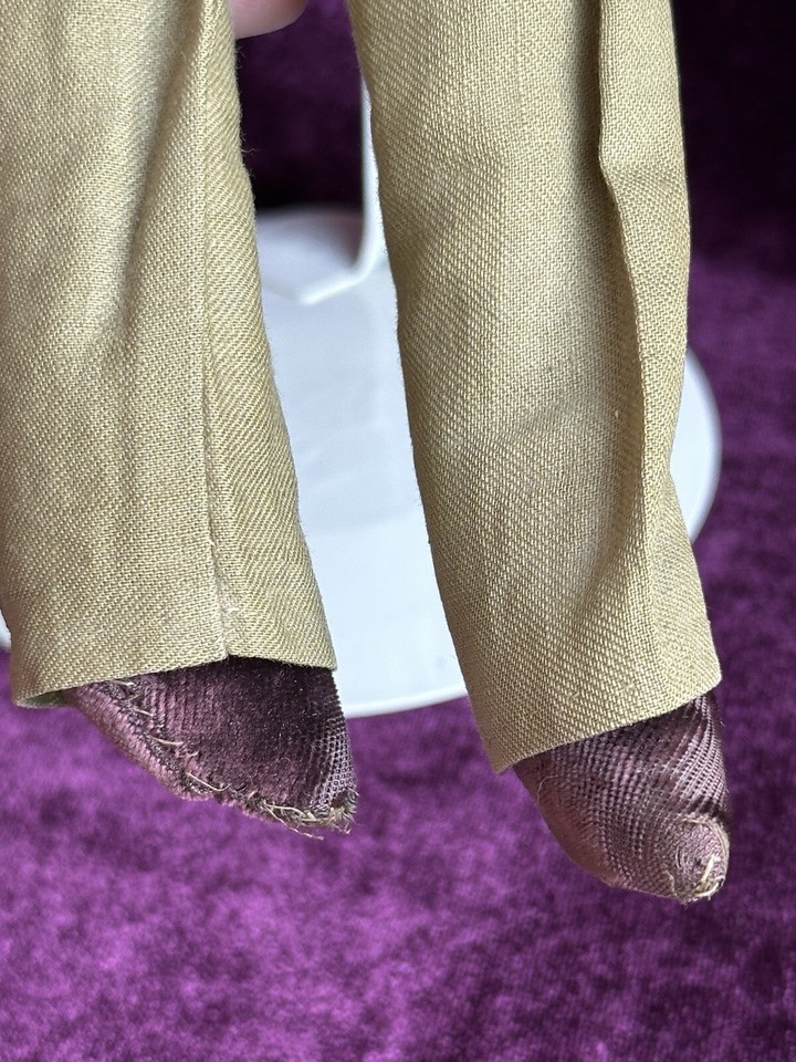 Antique American Primitive 15” Handmade Cloth Rag Folk Soldier (?) Doll ...