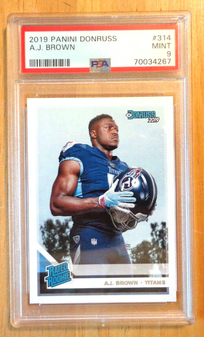 2019 Panini Donruss AJ Brown #314 PSA 9 MINT Rookie Card Rated Rookie ...
