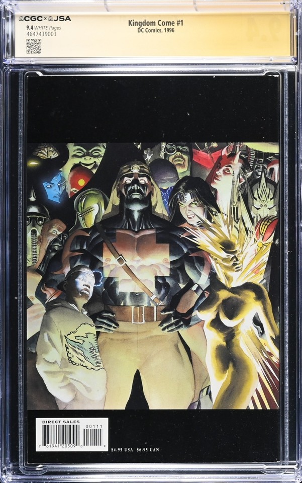 Kingdom Come #1 (DC Comics) Cgc 9.4 Signed Alex Ross. 1st Appearance ...