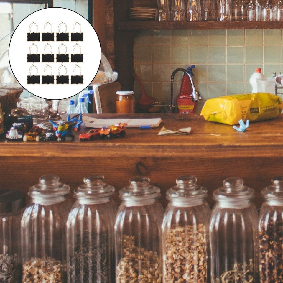 12 Pcs Small Multi Purpose Hanging Reusable Chalk Boards Decor | eBay ...