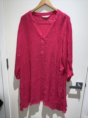 As New Virtuelle Taking Shape Top Tunic Blouse Size 24 Hot Pink | eBay ...