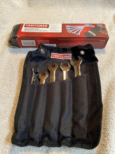 Craftsman 5 PC Combination Wrench Set with Roll Pouch SAE (BRAND NEW ...