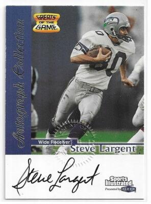 STEVE LARGENT CERTIFIED Signed Auto Sports Illustrated card Seattle ...