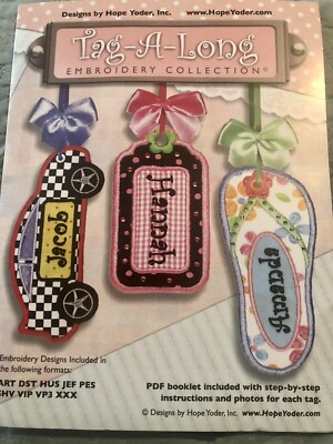 Tag A Long Hope Yoder Embroidery Collection Design CD + Bonus Floppy ...