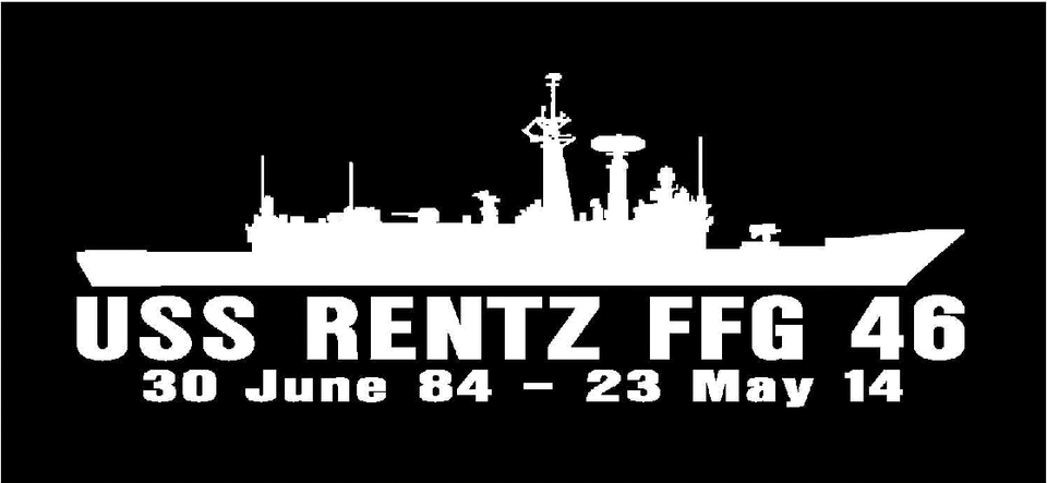 USS RENTZ FFG 46 Silhouette Decal / Sticker U S Navy USN Military | eBay
