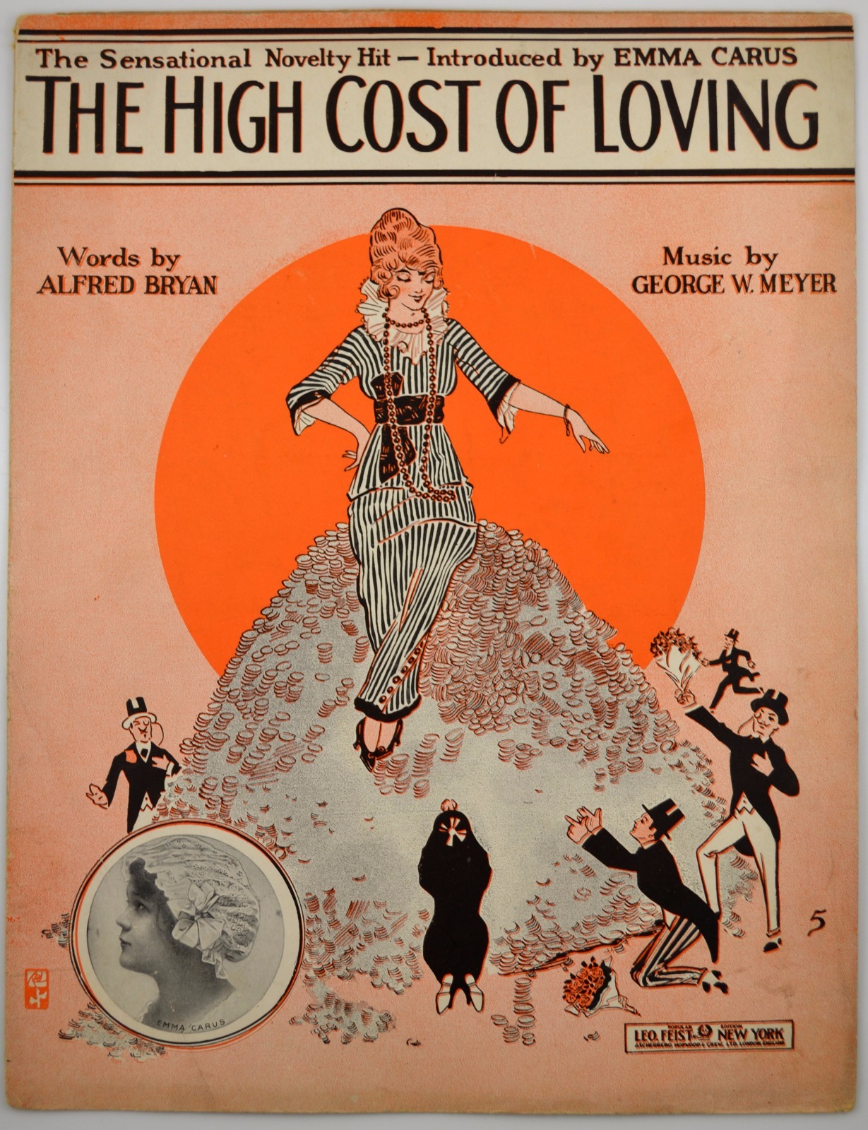 The High Cost Of Loving 1917 Sheet Music Emma Carus | eBay