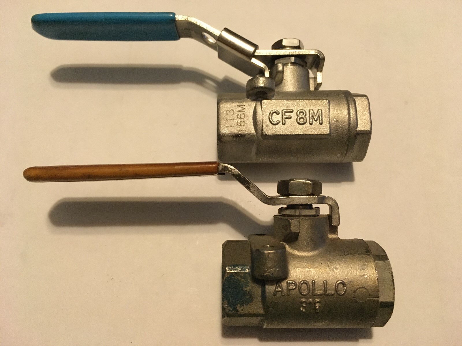 1/2" Apollo (used)D & 1/2” Jamesbury (unused) Ball Valve, CF8M, 2000 ...