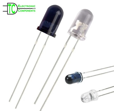 IR LED 3mm and 5mm Infrared Emitter Receiver Photosensitive Diode 940nm ...