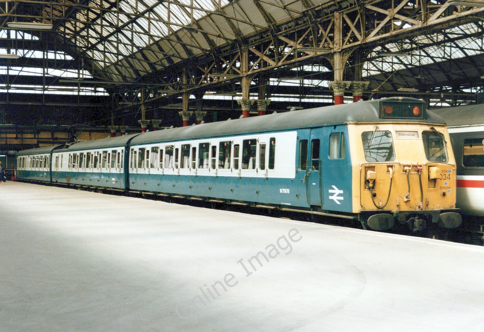 Railway Photo 12x8 Class 304 EMU 304034 Manchester Piccadilly 3/6/92 | eBay