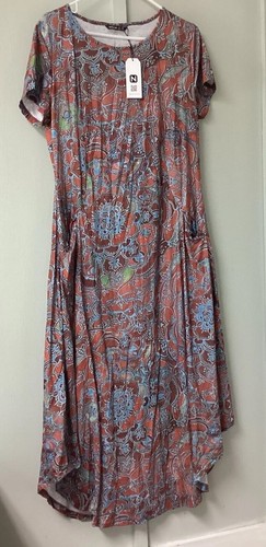 NWT Nora Cora Women's Size XL Floral Pattern Asymmetrical Maxi Dress ...