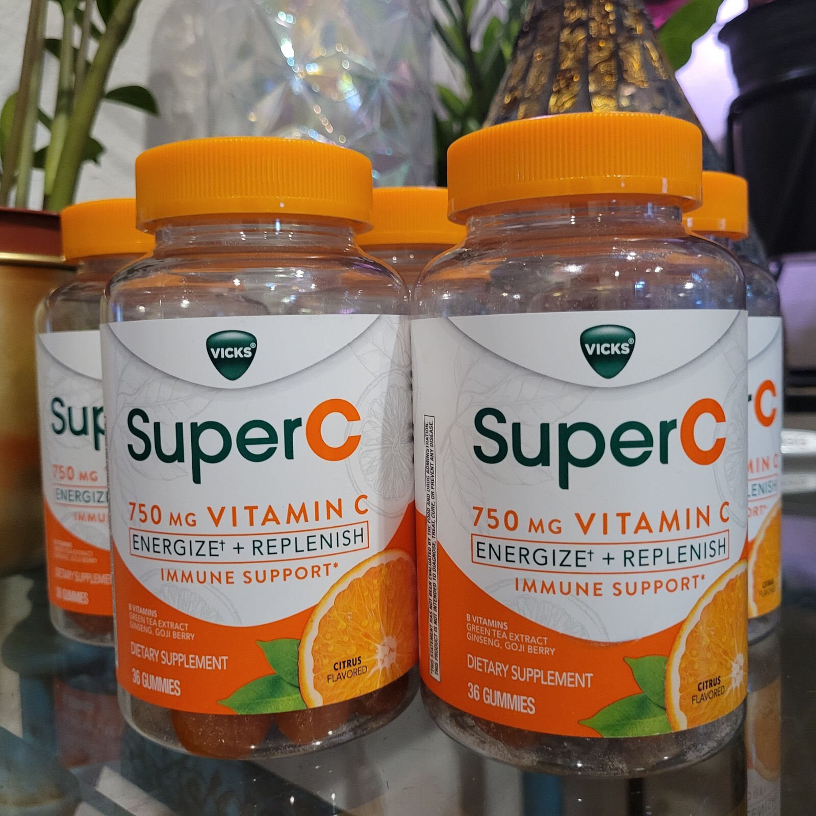 2x Vicks Citrus Super C ENERGIZE + Replenish Immune Support Gummies ...