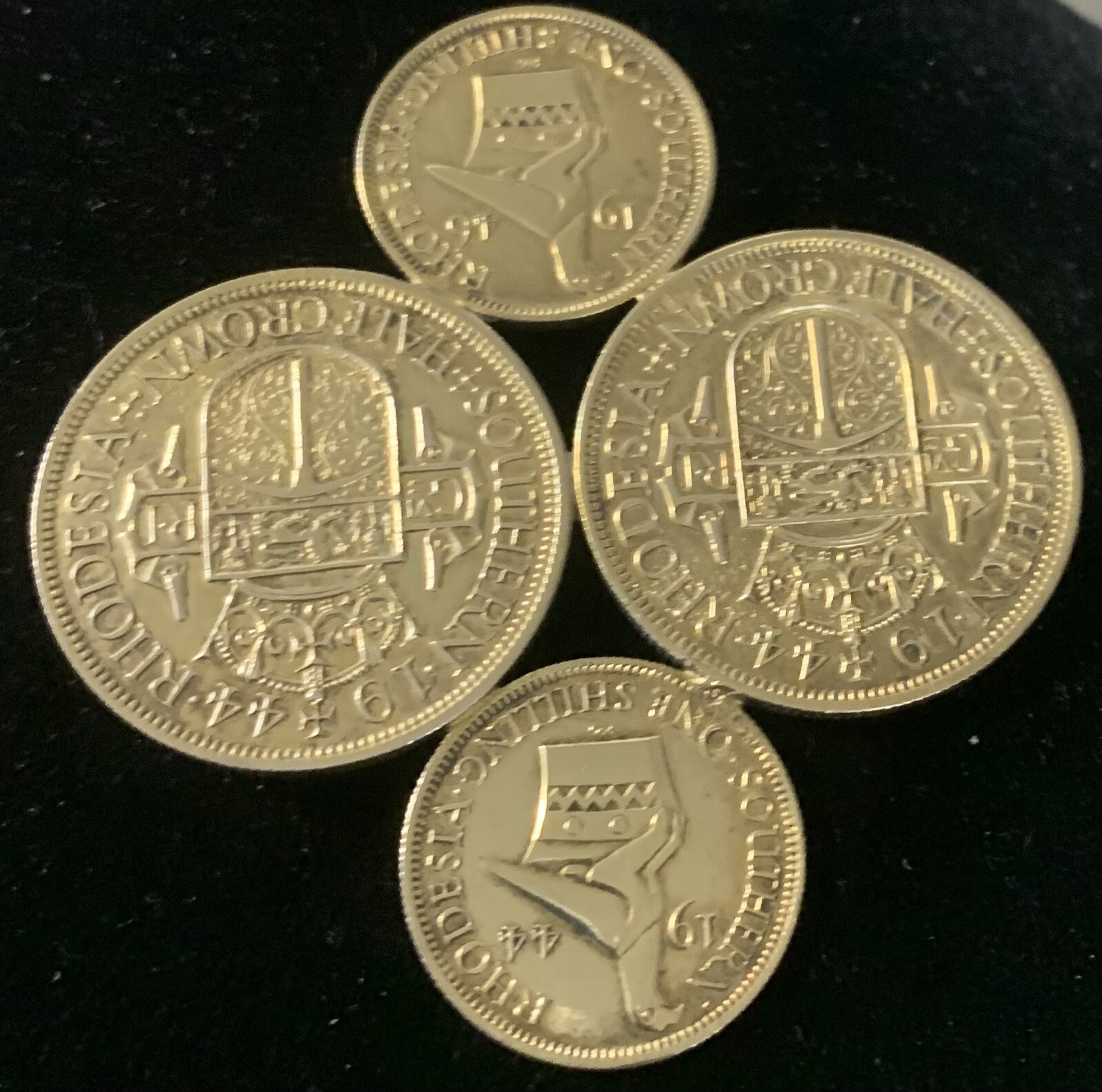 Vintage 1944-1945 South Rhodesia King Geo. IV Gold Pl… - Gem