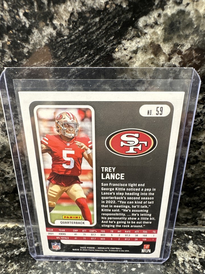 2022 Absolute Football #59 Trey Lance - SAN FRANCISCO 49ERS | eBay