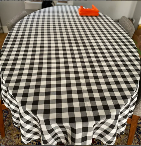 Oval Tablecloth, Gingham Checkered Tablecloth, All Sizes | eBay