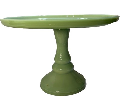 Jadeite 10" Pedestal Cake Stand 7" high Milk Glass Cupcake Treat Display Vintage | eBay