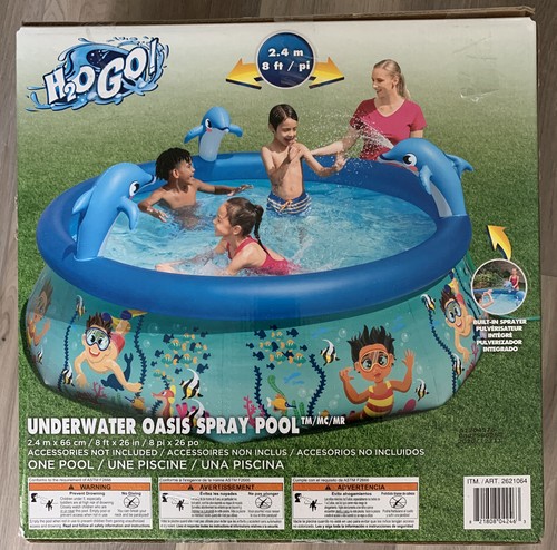 Bestway Kids 8' Inflatable Above Ground Swimming Pool Oasis Spray Pool ...